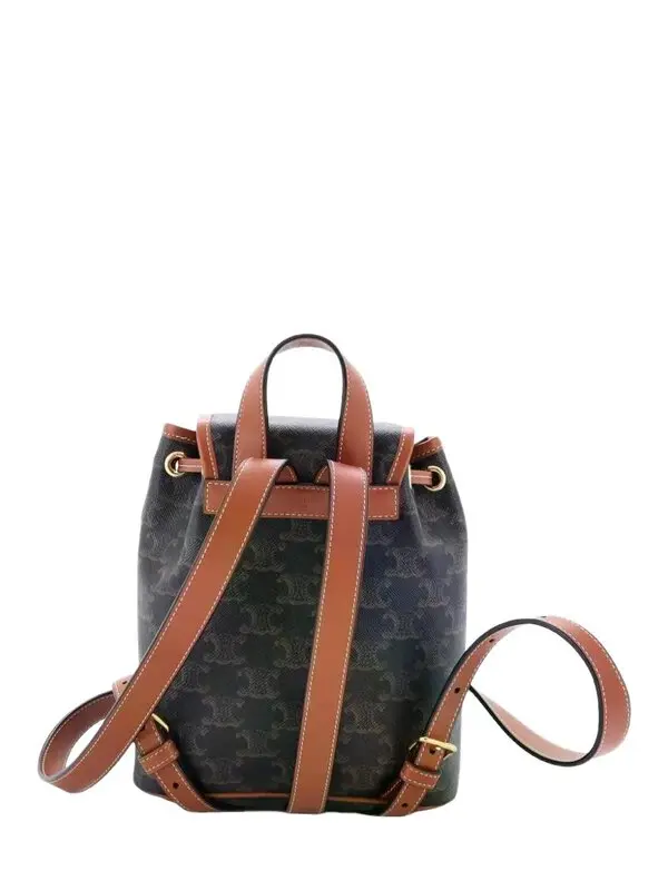 Celine Folco Triomphe Coated Canvas Mini Backpack - Brown