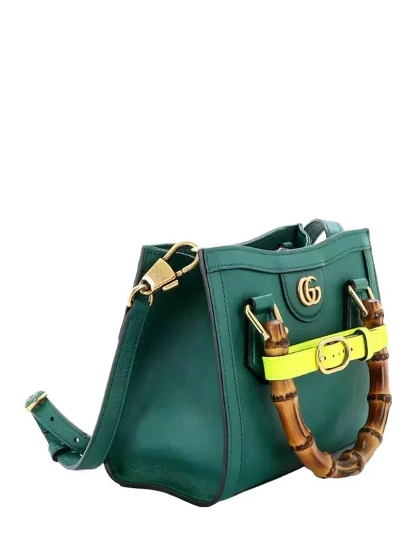 Gucci Diana Mini Tote Bag With Bamboo Handle - Green