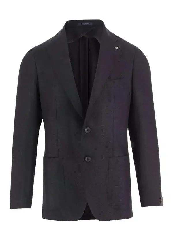Tagliatore Single-breasted Wool Blazer - Blue