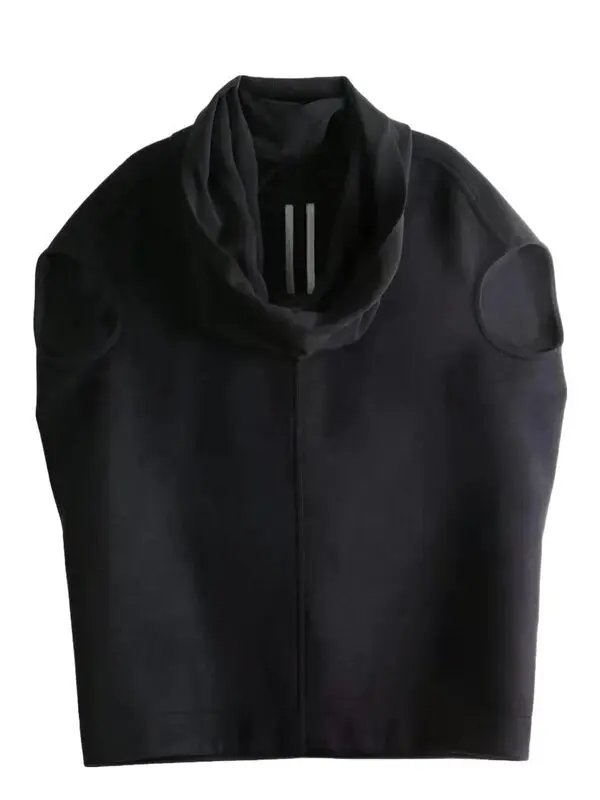 Rick Owens Draped-neck Sleeveless Top - Black