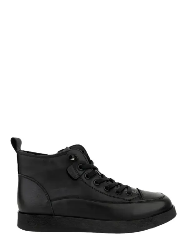 LINDA BAUMANN High-top Lace-up Sneakers - Black
