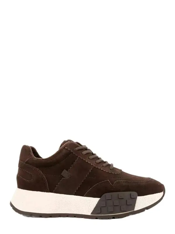 LINDA BAUMANN Suede Panelled Sneakers - Brown