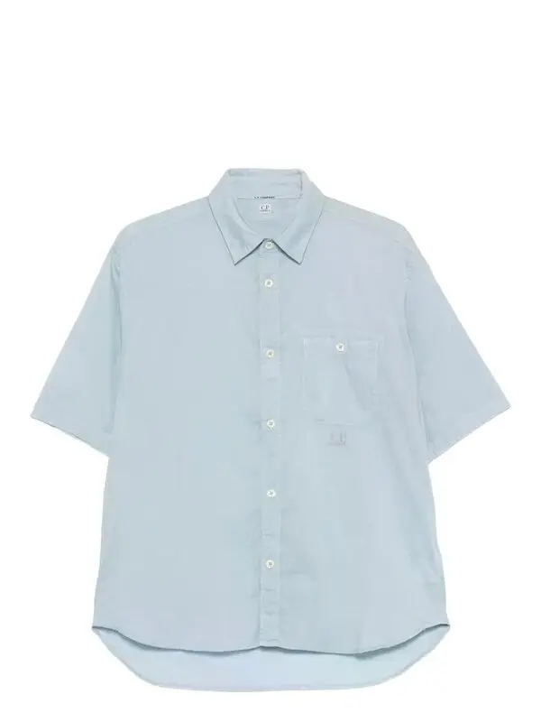 C.P. COMPANY Short-sleeve Chest-pocket Shirt - Blue