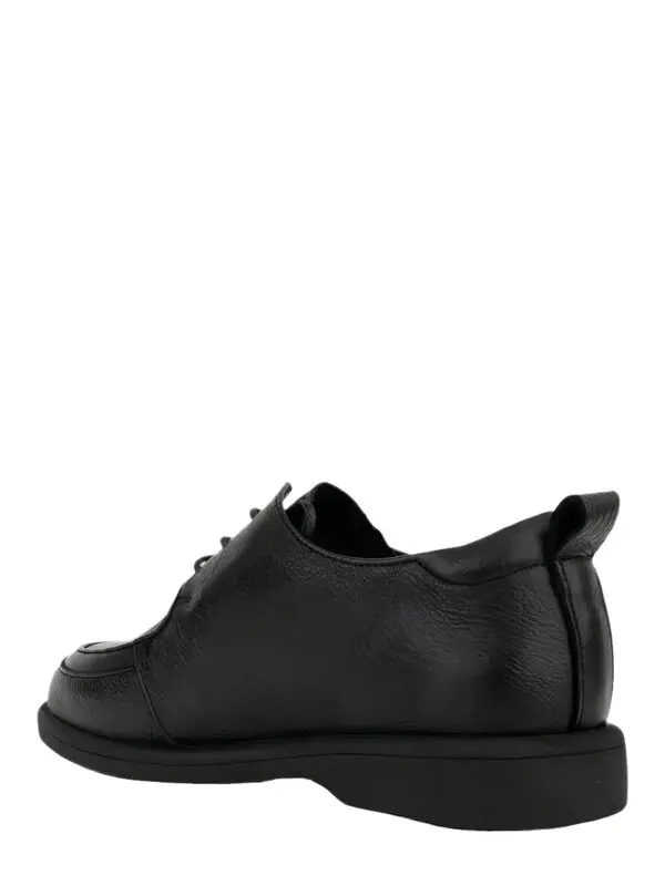 LINDA BAUMANN Grain Leather Lace-up Shoes - Black