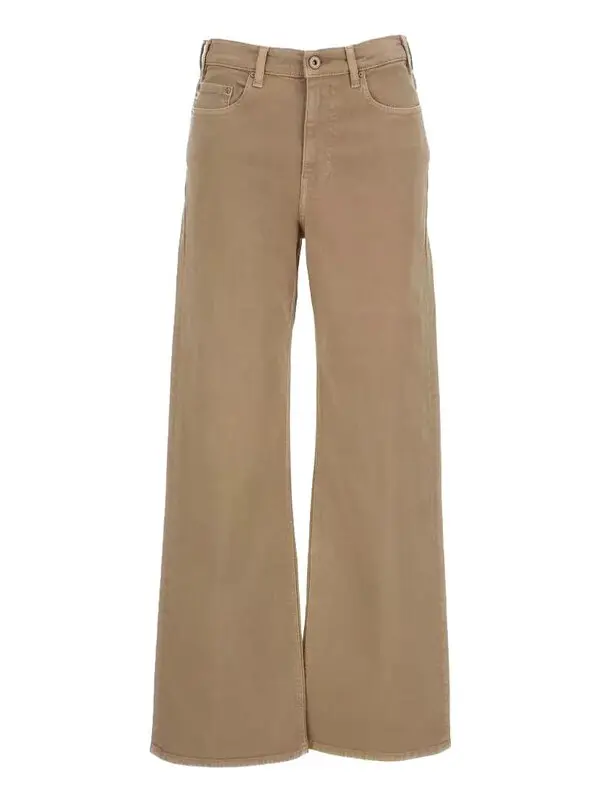 Ag High-waisted Wide-leg Jeans - Neutrals