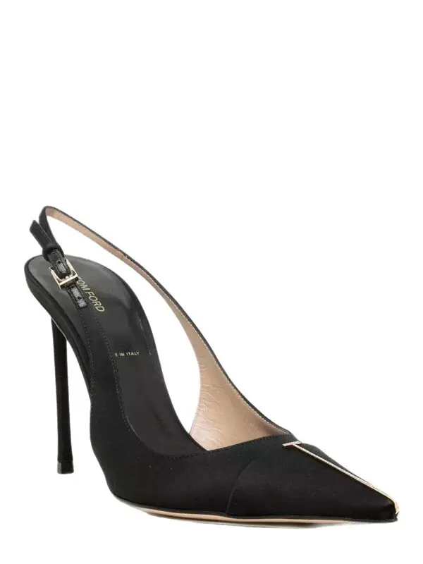 TOM FORD Crystal-embellished Slingback Pumps - Black