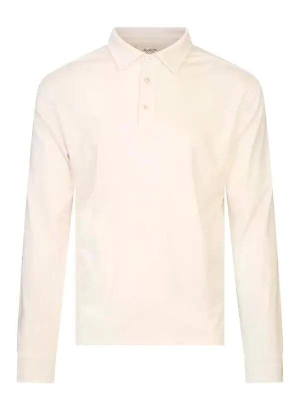 Agnona Long-sleeve Polo Shirt - White