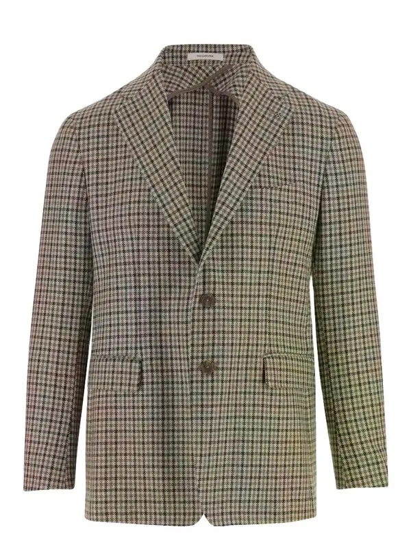 Tagliatore Check Wool Blazer - Neutrals