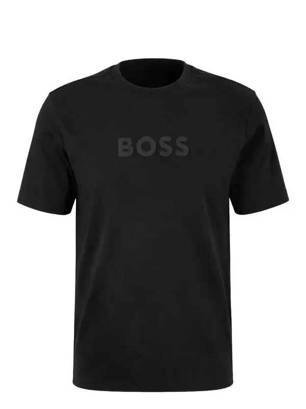 BOSS Logo-print Cotton T-shirt - Black