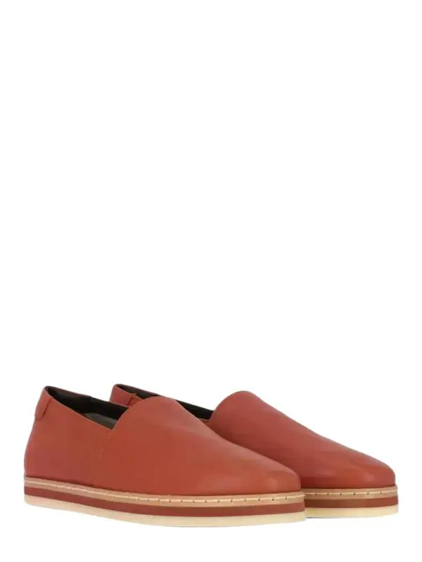 TOD'S Logo-print Leather Loafers - Brown