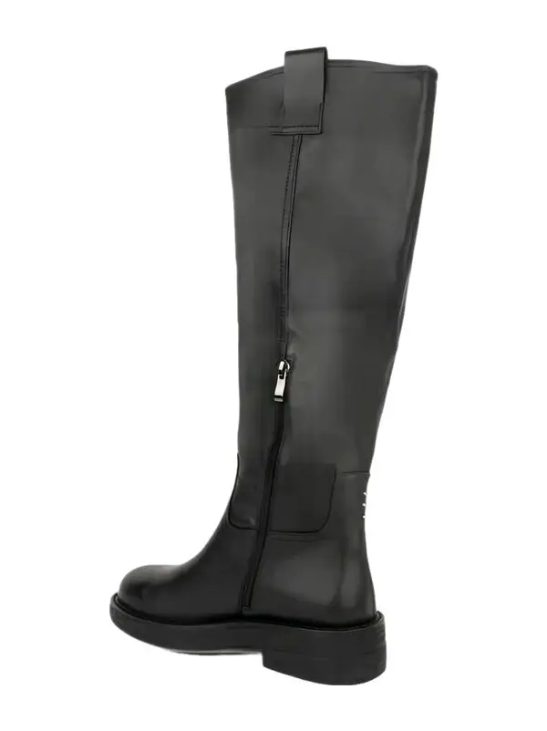 LINDA BAUMANN Leather Knee-high Boots - Black
