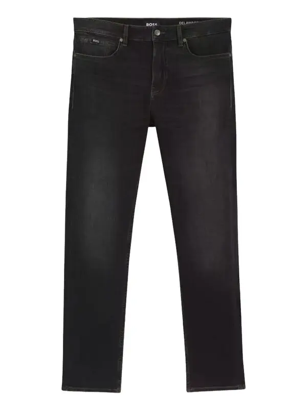 BOSS Slim-fit Jeans With Contrast Topstitching - Black