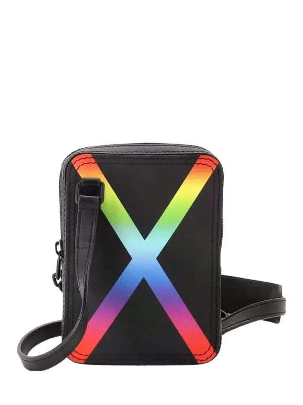 LOUIS VUITTON Danube Messenger Bag Rainbow Taiga Leather Crossbody Bag - Black