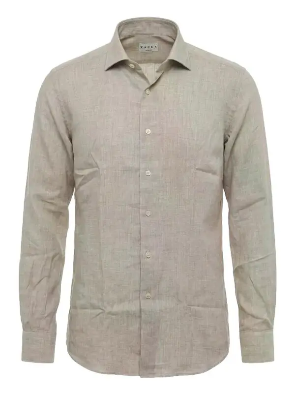 XACUS Slub-texture Long-sleeve Shirt - Neutrals