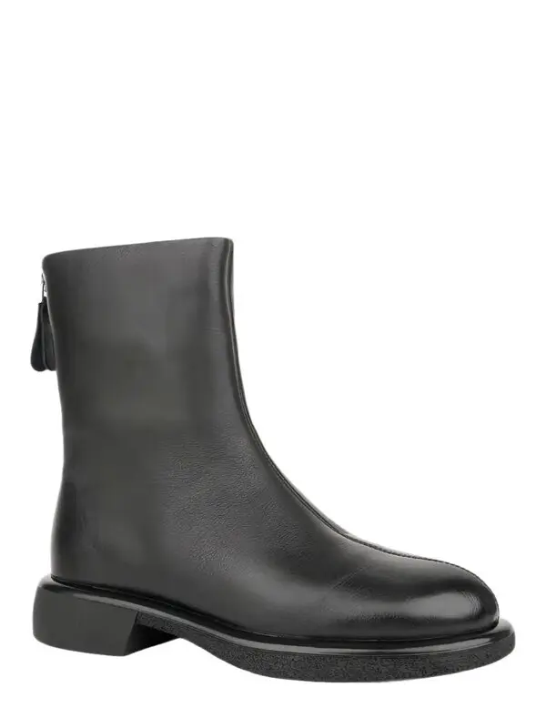 LINDA BAUMANN Zip-fastening Leather Ankle Boots - Black