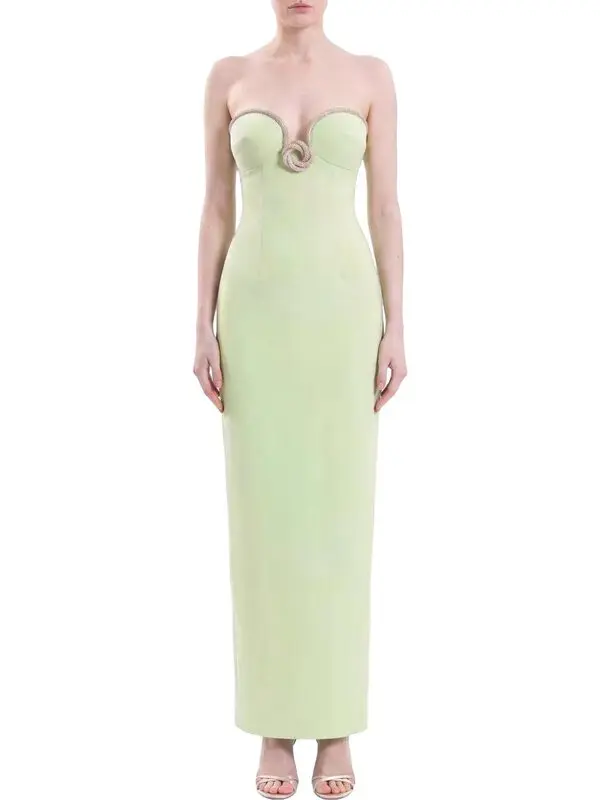 SAIID KOBEISY Strapless Midi Dress - Green