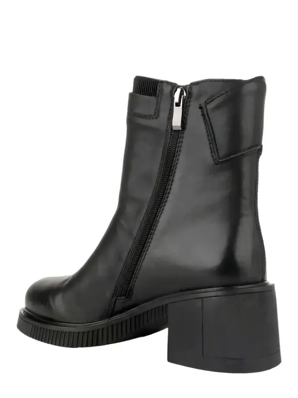 LINDA BAUMANN Leather Ankle Boots - Black