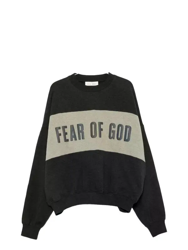 Fear Of God Logo-print Panelled Sweater - Grey
