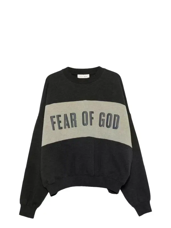 Fear Of God Panelled Logo Sweater - Grey