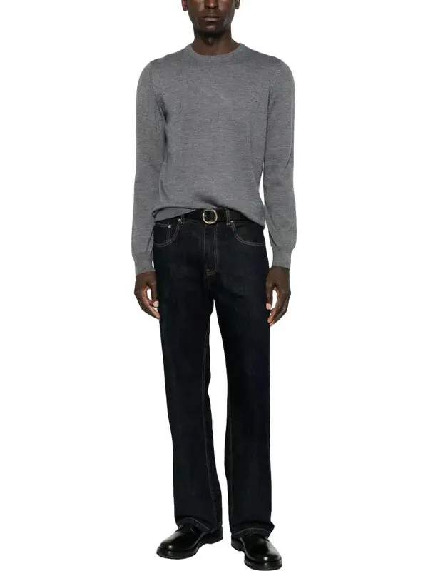 FILERIA Crew Neck Long Sleeve Knit - Grey