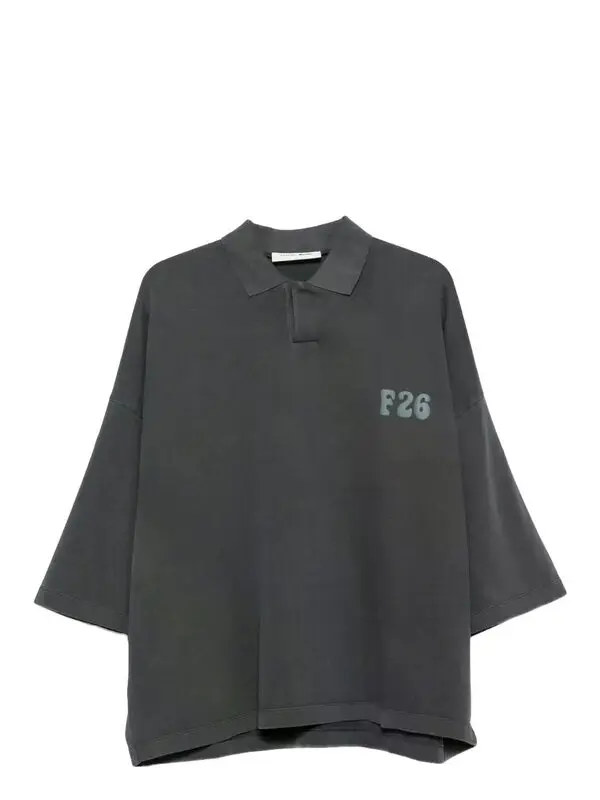 Fear Of God Logo-print Oversized Polo Shirt - Grey