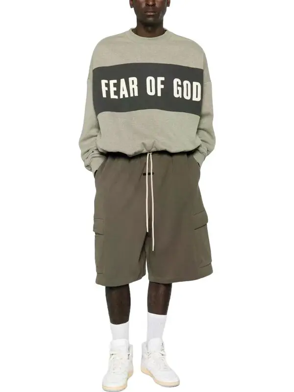 Fear Of God Logo Print Sweatshirt - Grey
