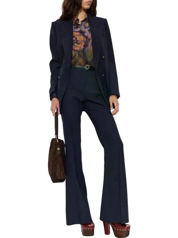 Etro Paisley-print Plissé-effect Shirt - Blue