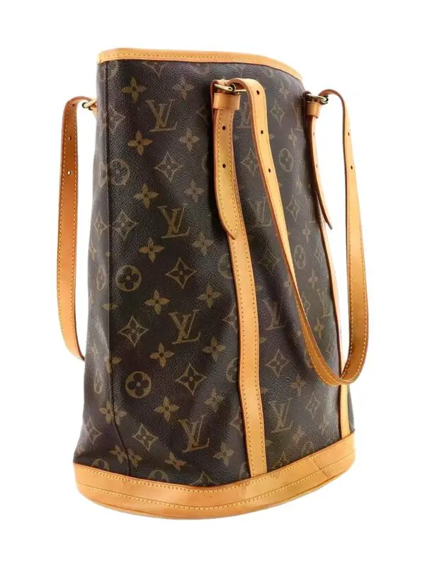 LOUIS VUITTON Monogram Canvas Gm Bucket Bag - Brown
