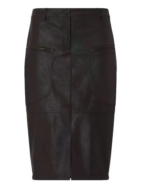 Liu Jo Coated Midi Skirt - Brown