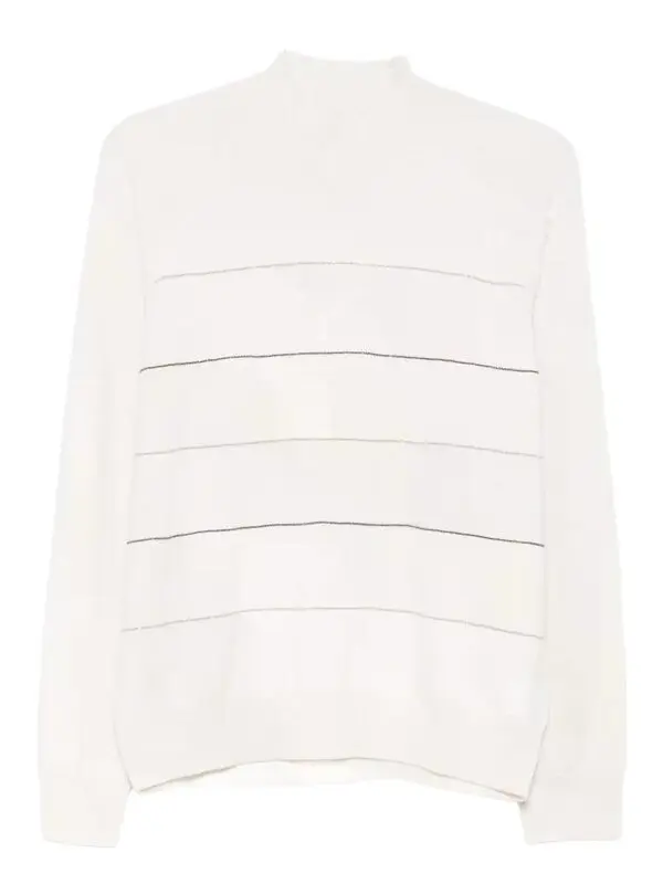 Peserico Beaded Stripe Sweater - Neutrals