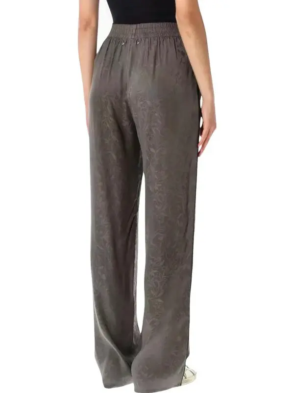 GOLDEN GOOSE Jacquard-floral Wide Leg Trousers - Grey