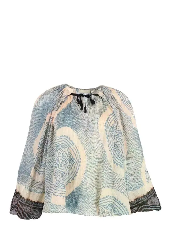 Ulla Johnson Pauline Printed Cotton Blouse - Blue