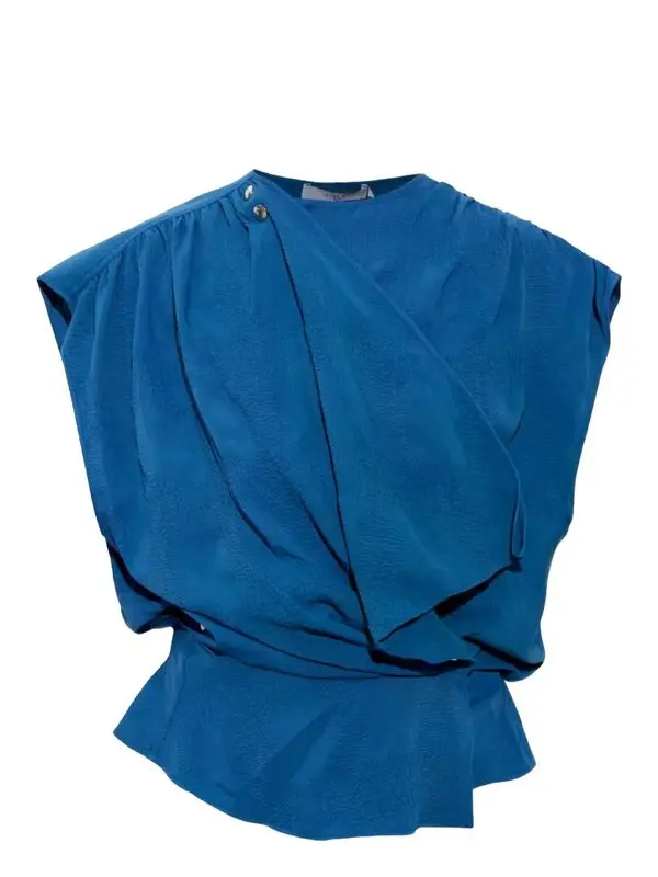 IRO PARIS Phanny Draped Blouse - Blue