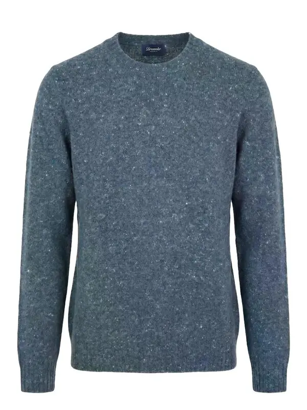 DRUMOHR Flecked Knit Wool Sweater - Blue