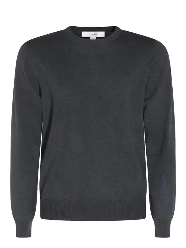Malo Crew Neck Cashmere Sweater - Grey