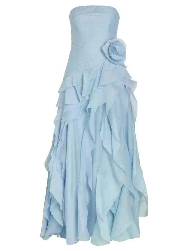 Aje Canyon Floral-appliqué Maxi Dress - Blue