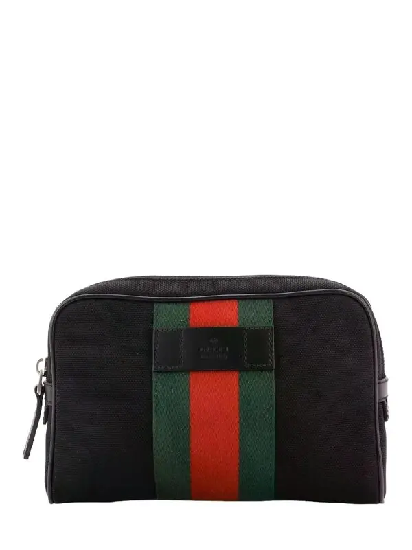 Gucci Slim Web Canvas Belt Bag - Black
