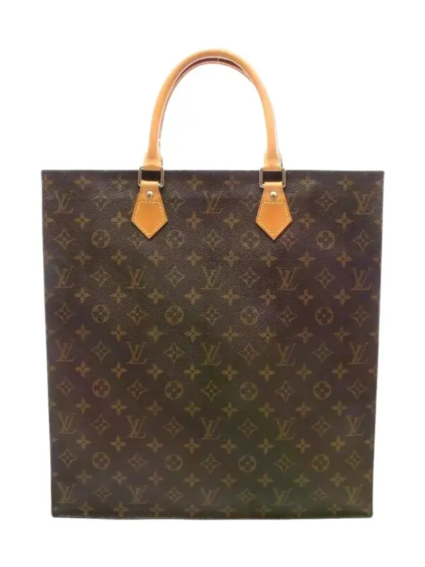 LOUIS VUITTON Monogram Canvas Sac Plat Tote Bag - Brown