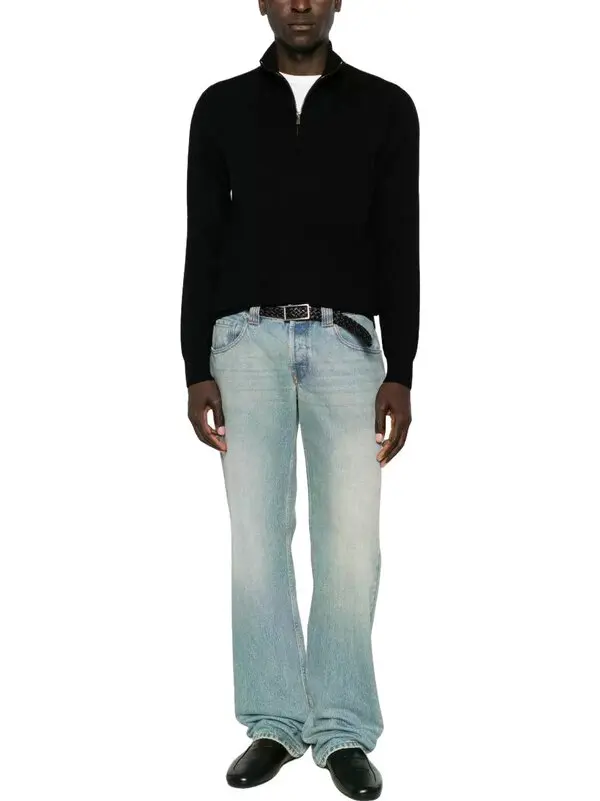 Eric Bompard Half-zip Sweater - Black