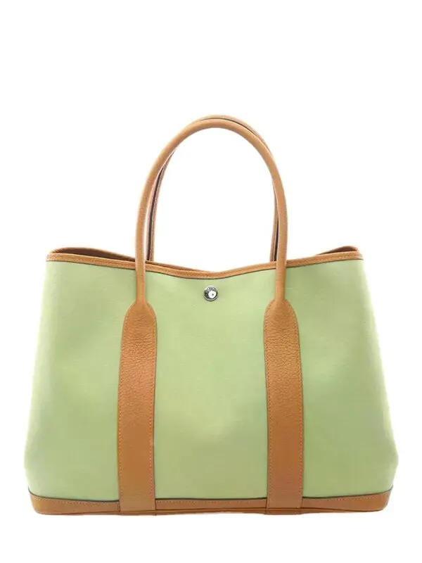 Hermès Toile And Negonda Garden Party 36 Tote Bag - Green