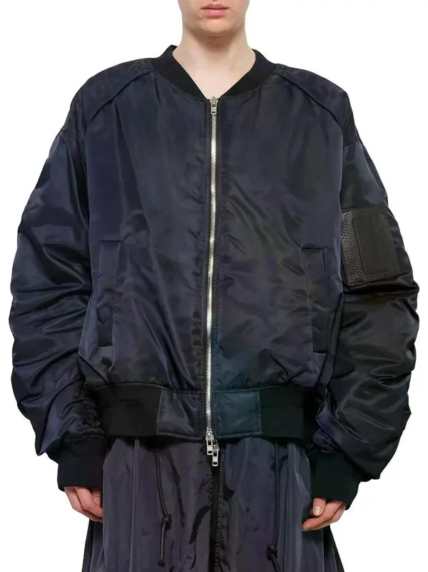 JUUN.J Embroidered Layered Coat - Blue