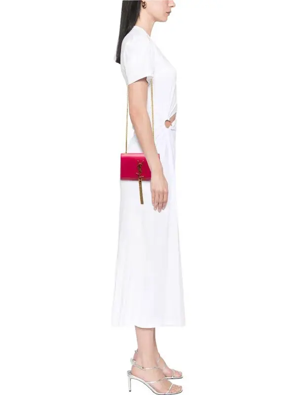 Saint Laurent Small Smooth Calfskin Monogram Kate Tassel Crossbody Bag - Pink