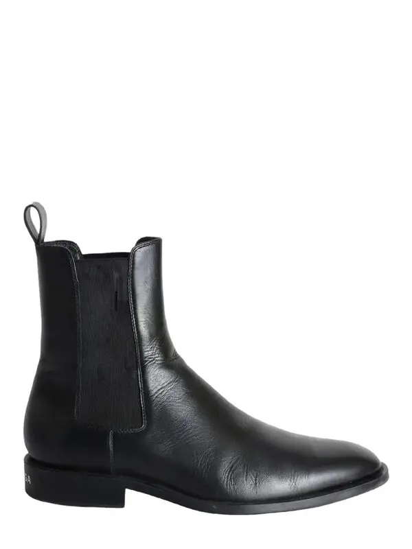 Balenciaga Chelsea Leather Boots - Black