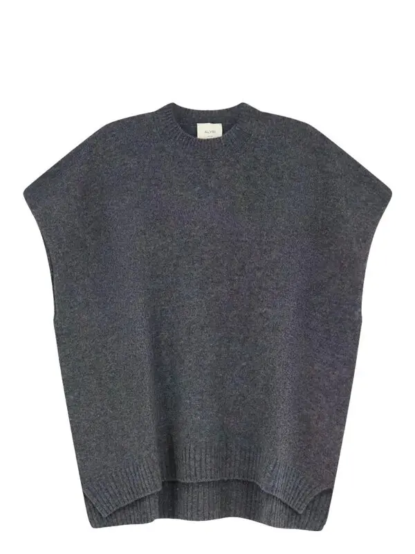 ALYSI Sleeveless Boxy-fit Sweater - Grey