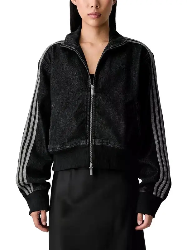 Adidas Side-stripe Denim Jacket - Black