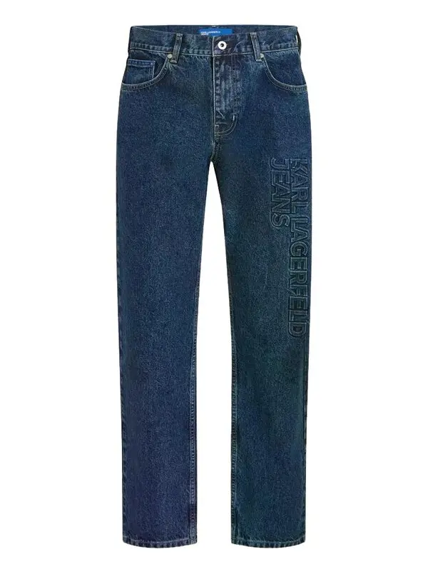 Karl Lagerfeld Straight Logo Jeans - Blue