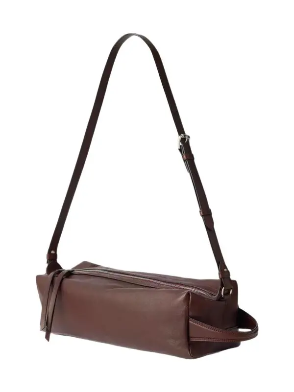 LEMAIRE Nappa Lambskin Shoulder Bag - Brown