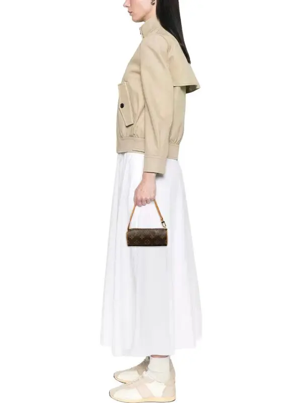 LOUIS VUITTON Monogram Papillon Pochette Handbag - Brown