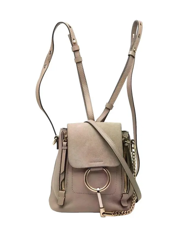 Chloé 2017 Mini Calfskin And Suede Faye Backpack - Brown