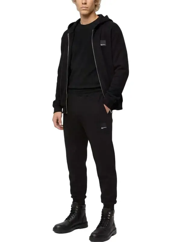 Karl Lagerfeld Waffle-knit Track Pants - Black
